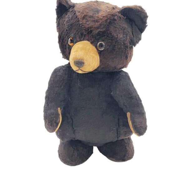 unknown | Toys | Vintage Standing Black Bear Stuffed Animal Sawdust ...